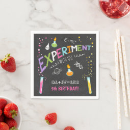 Science Paper Napkin Experiment Lab Birthday Party | Zazzle
