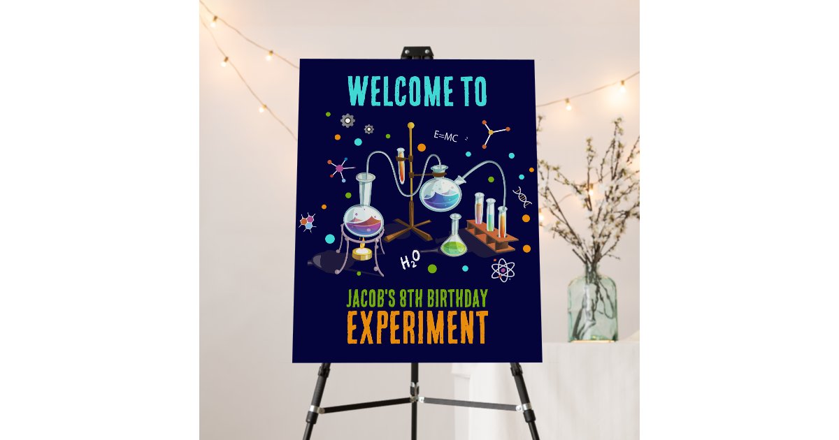 Science Party Welcome Sign | Zazzle