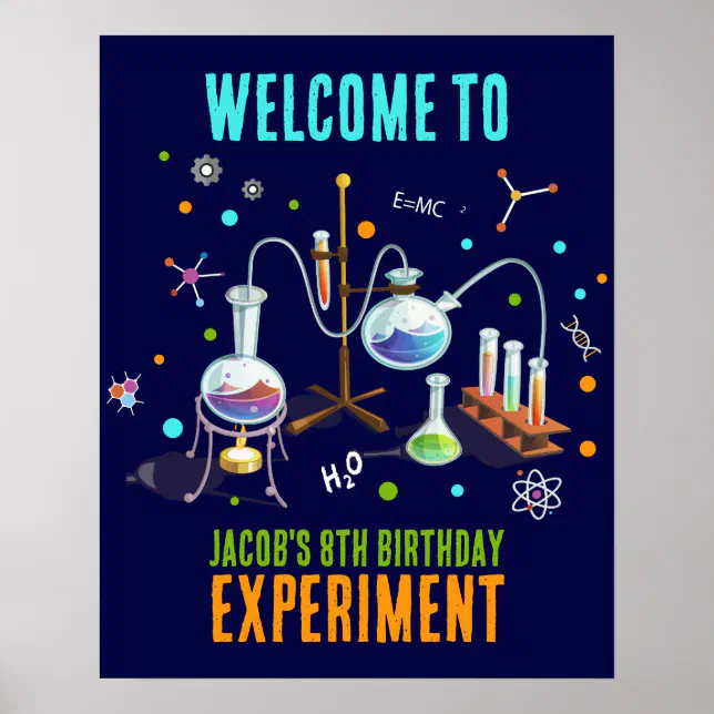 Science Party Welcome Sign | Zazzle