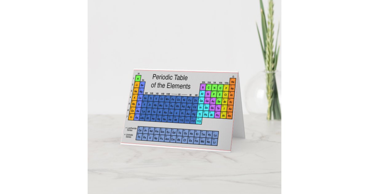 Science Periodic Table of Elements Gifts Card | Zazzle