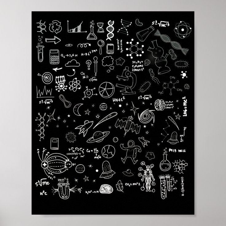 Science Physic Math Chemistry Biology Astronomy Poster | Zazzle