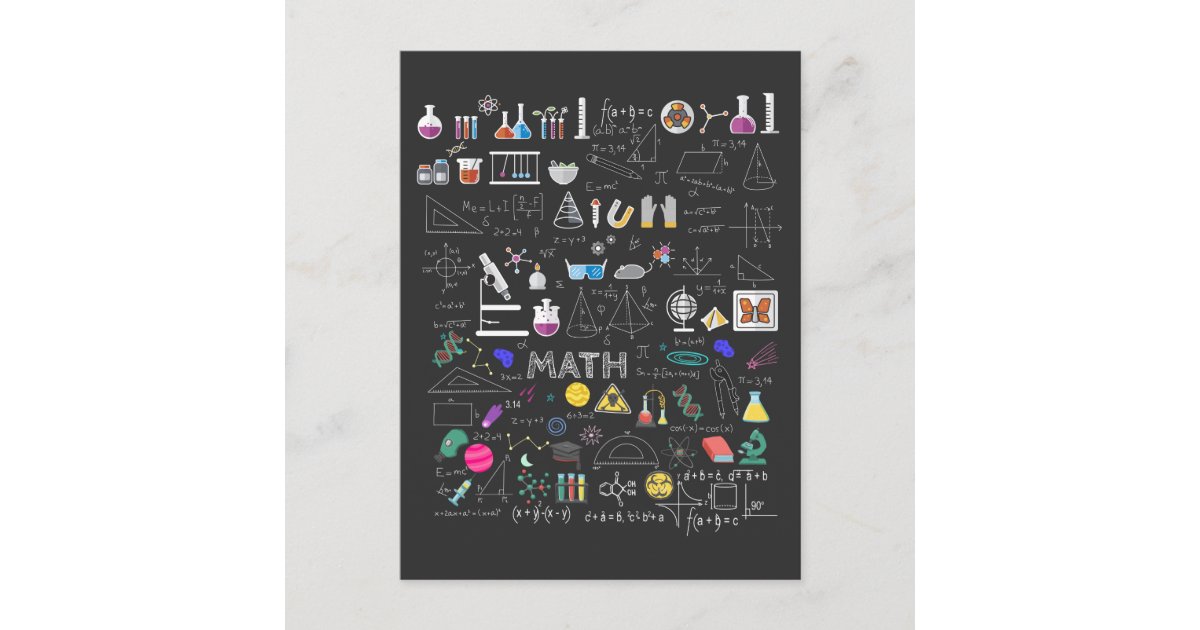 Science Physics Math Chemistry Biology Astronomy Postcard | Zazzle
