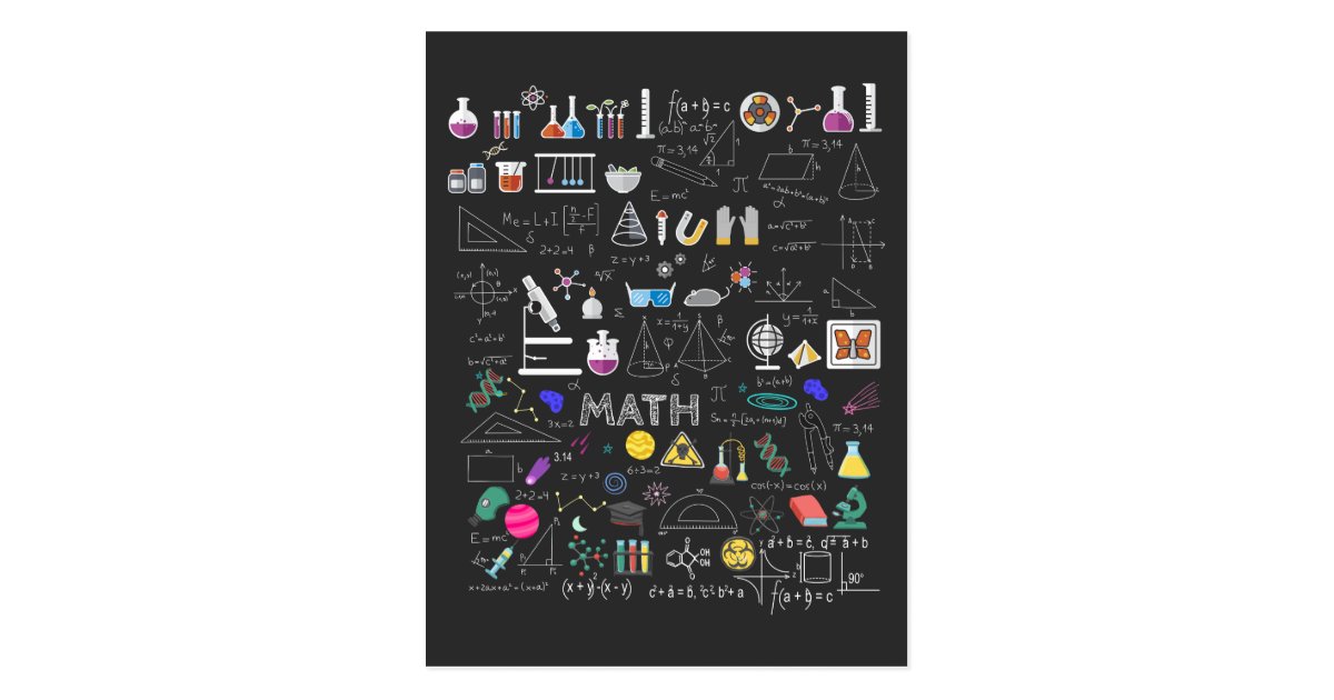 Science Physics Math Chemistry Biology Astronomy Postcard | Zazzle.com