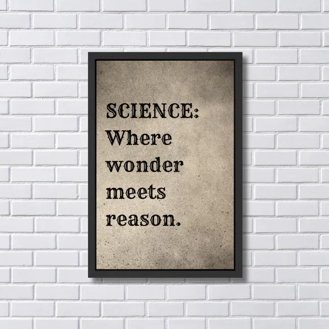 Science | Quotes | Reason | Framed Art | Zazzle