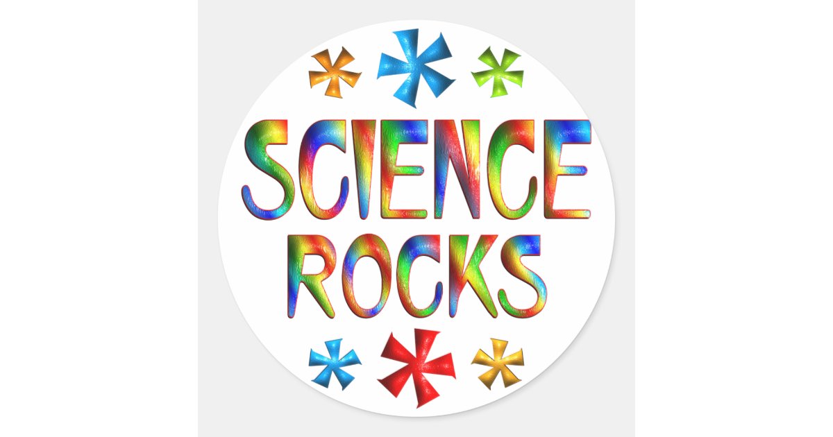 SCIENCE ROCKS CLASSIC ROUND STICKER | Zazzle