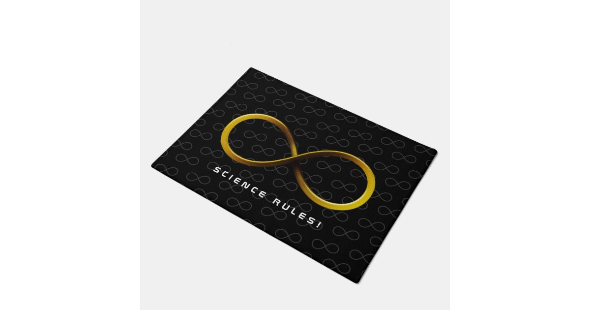 Science Rules | Infinity Geek Gifts Doormat | Zazzle