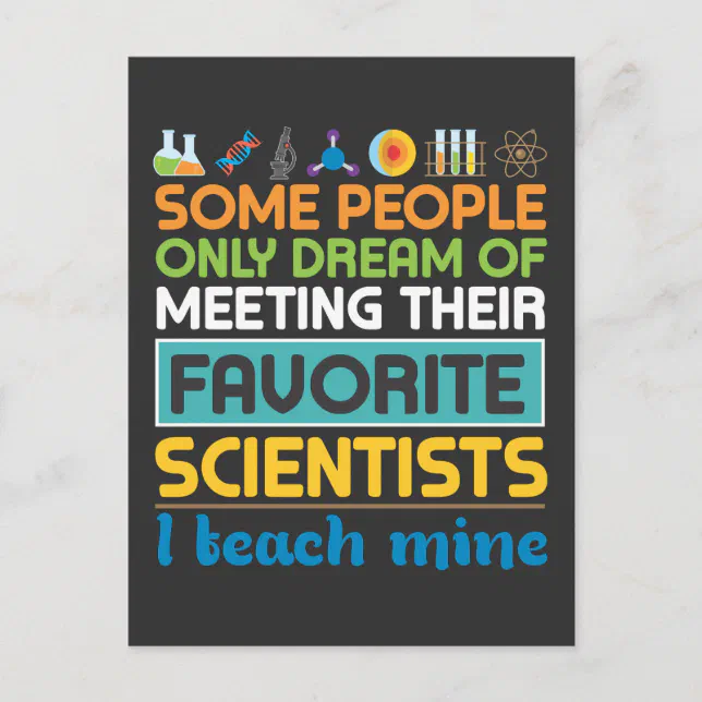 Science Teacher Biology Chemistry Physics Scientis Postcard | Zazzle