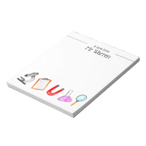 Science teacher gift school note pad | Zazzle