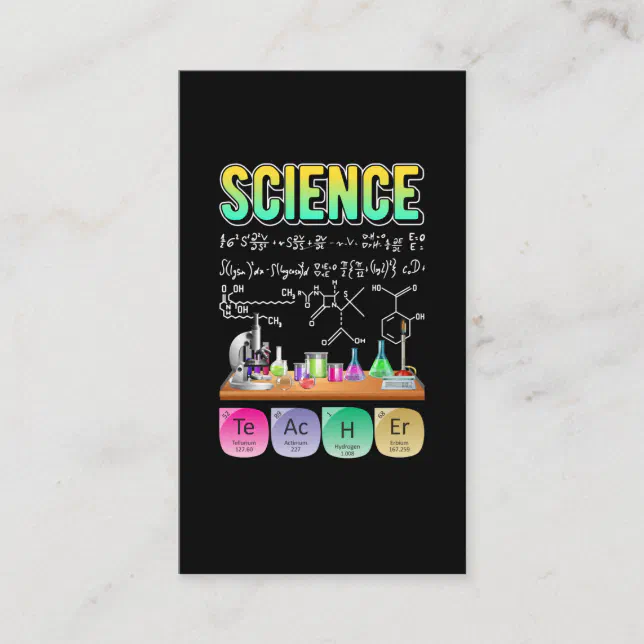 Science Teacher Laboratory Chemistry Scientist Business Card | Zazzle