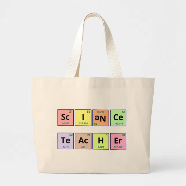 Science Teacher Large Tote Bag | Zazzle