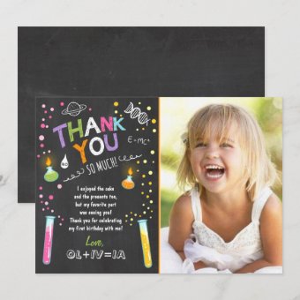 Science Thank You Card Experiment Birthday note | Zazzle