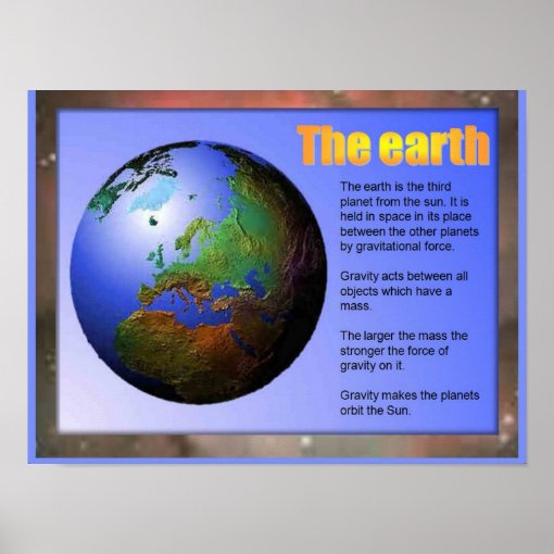 Science, The Earth Poster | Zazzle