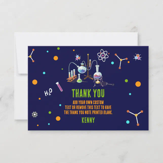 Science Themed thank you card | Zazzle