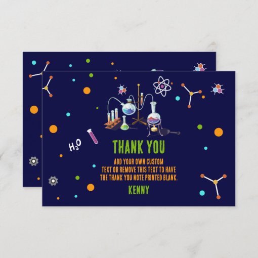 Science Themed thank you card | Zazzle