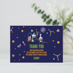 Science Themed thank you card | Zazzle