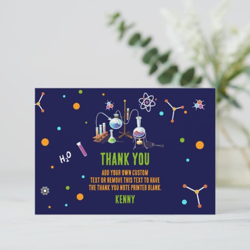 Science Themed thank you card | Zazzle