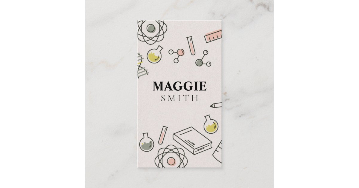 Science Tutor Teacher Chemistry Cute Business Card | Zazzle
