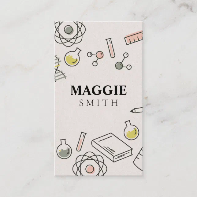 Science Tutor Teacher Chemistry Cute Business Card | Zazzle