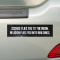 Science vs. religion bumper sticker | Zazzle