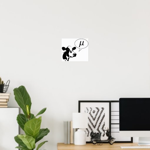 Scientific Cow Goes Mu Poster | Zazzle