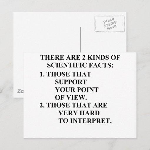 scientific facts postcard | Zazzle