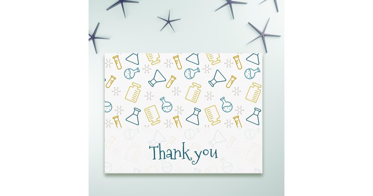 Scientific Laboratory Equipment Thank You Postcard | Zazzle
