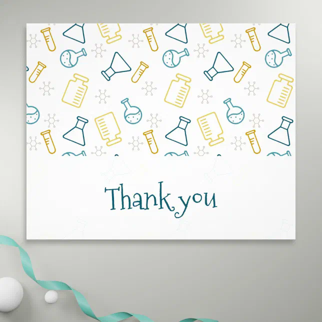 Scientific Laboratory Flask Test Tubes Thank You Flyer | Zazzle