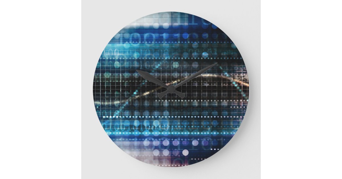 Scientific Research and Genetic DNA Science Large Clock | Zazzle