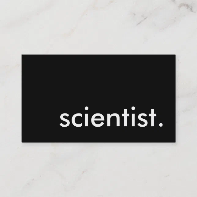 scientist. business card | Zazzle