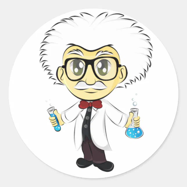 Scientist Classic Round Sticker | Zazzle