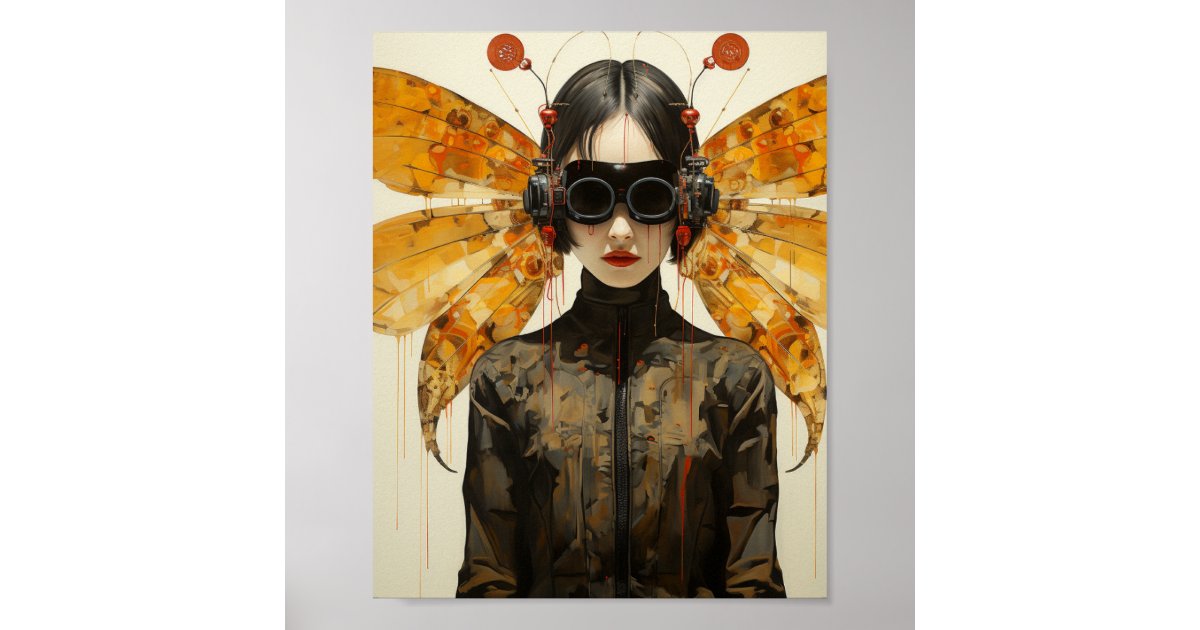 Scifi Insect Woman Poster | Zazzle