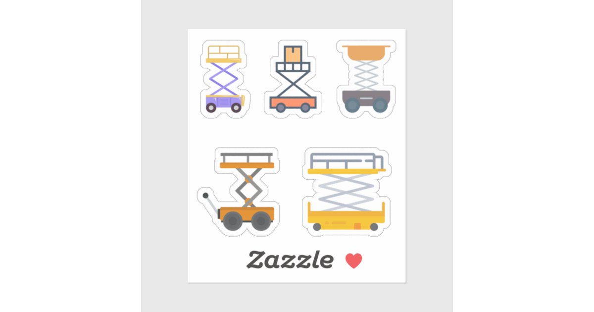 Scissor Lift Stickers | Zazzle