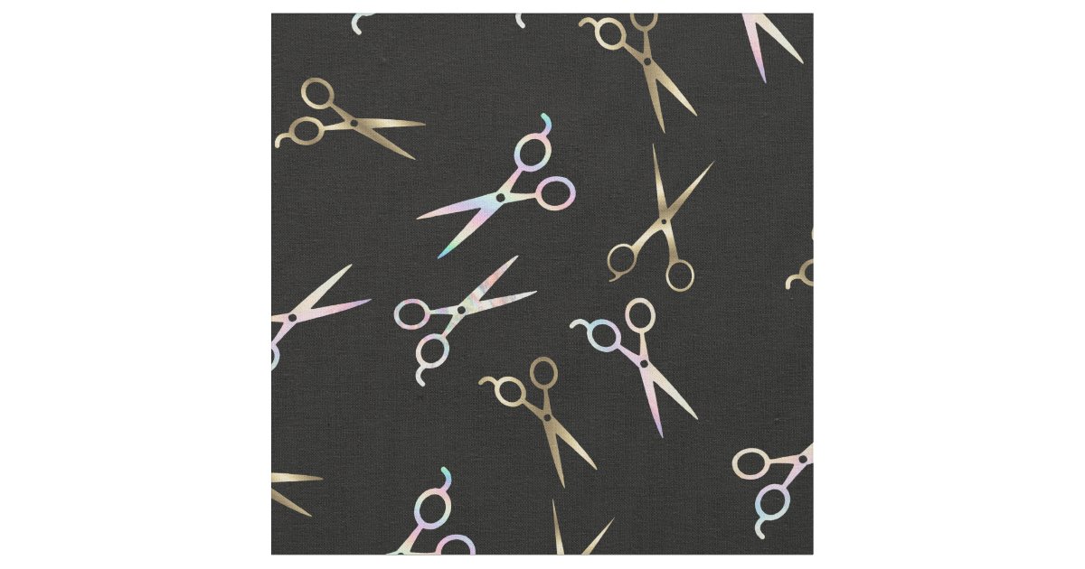 scissors pattern fabric | Zazzle