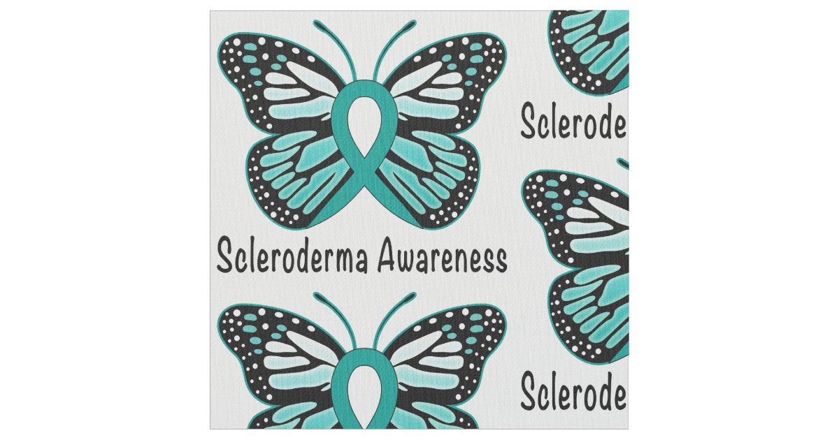Scleroderma Awareness Butterfly Fabric | Zazzle