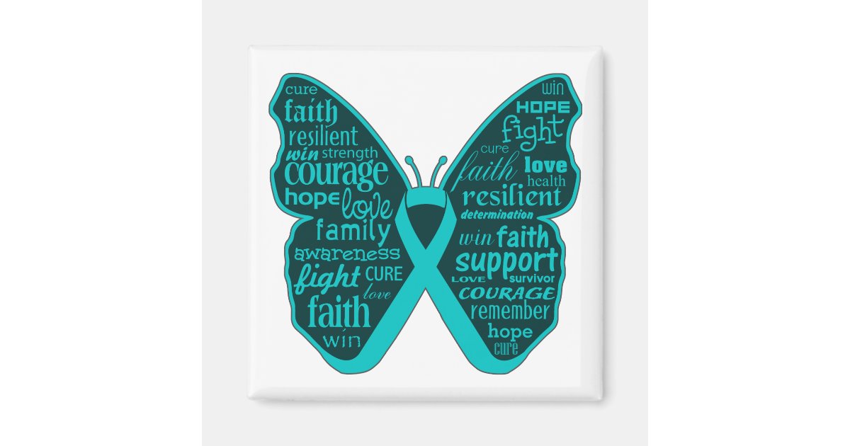 Scleroderma Awareness Butterfly Ribbon Magnet | Zazzle