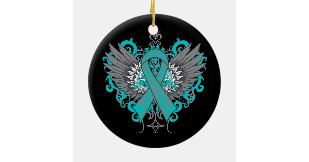 Scleroderma Awareness Cool Wings Ceramic Ornament | Zazzle