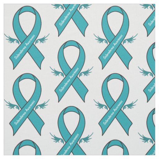 Scleroderma Awareness Ribbon with Wings Fabric | Zazzle