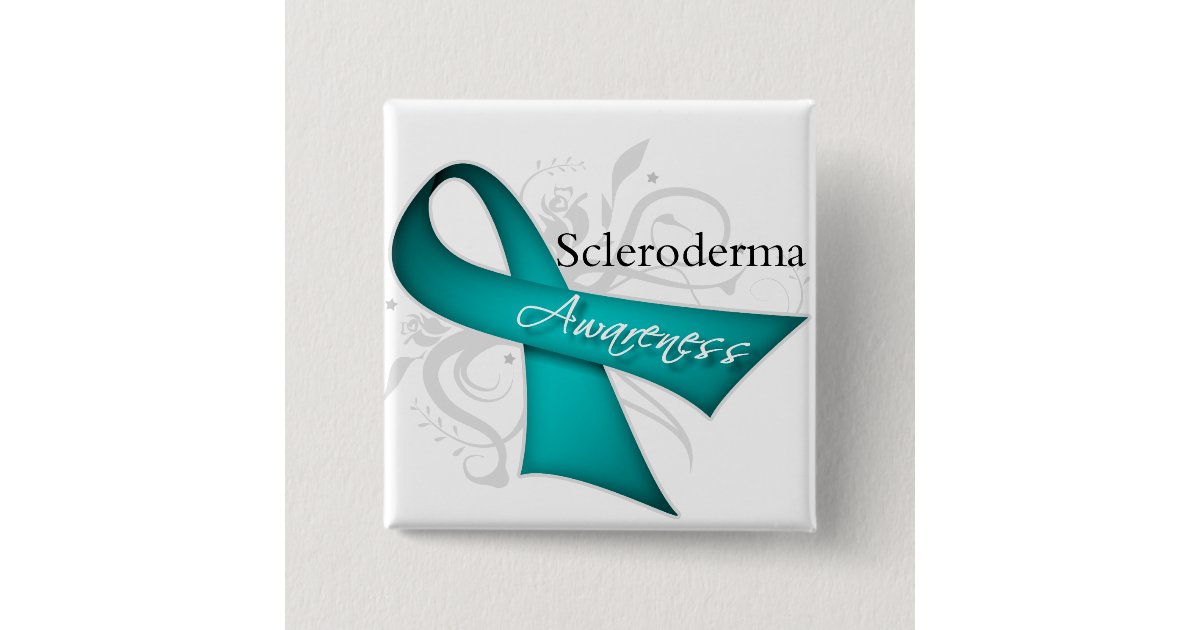 Scleroderma Disease Awareness Ribbon Button | Zazzle