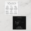 Scones Instructions Modern Minimal Logo Bakery Square Business Card ...
