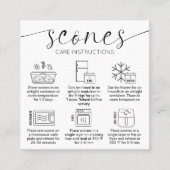 Scones Instructions Modern Minimal Logo Bakery Square Business Card ...