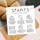 Scones Instructions Modern Minimal Logo Bakery Square Business Card ...