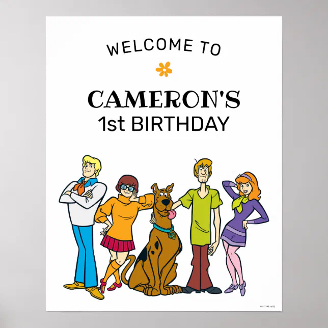 Scooby-Doo and the Gang Groovy Birthday Sign | Zazzle