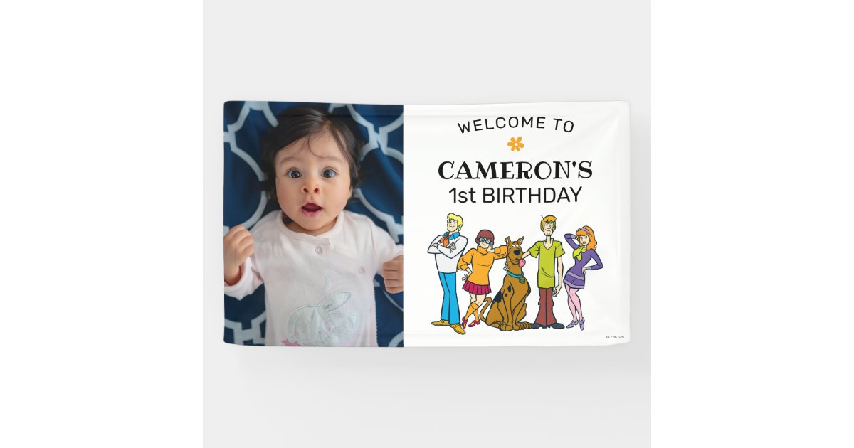 Scooby-Doo and the Gang Groovy Birthday Welcome Banner | Zazzle