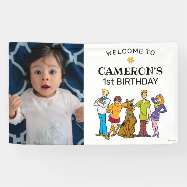 Scooby-Doo and the Gang Groovy Birthday Welcome Banner | Zazzle