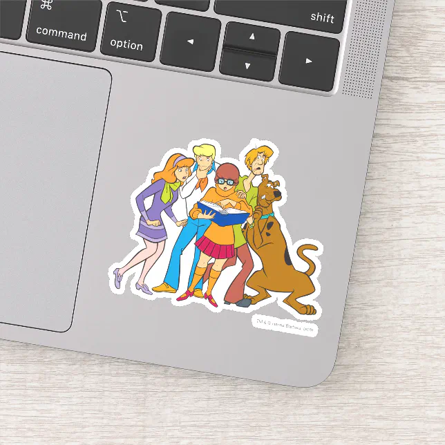 Scooby-Doo and the Gang Investigate Book Sticker | Zazzle