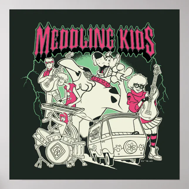 Scooby-Doo and the Gang Meddling Kids Punk Band Poster | Zazzle
