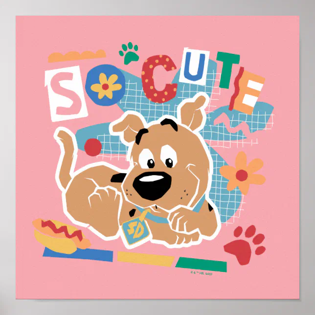 Scooby-Doo | Baby Scooby-Doo So Cute Poster | Zazzle