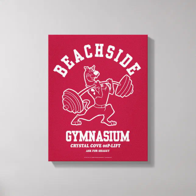Scooby-Doo "Beachside Gymnasium" Weightlifting Canvas Print | Zazzle