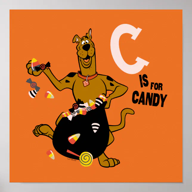 Scooby-Doo | C is for Candy Poster | Zazzle