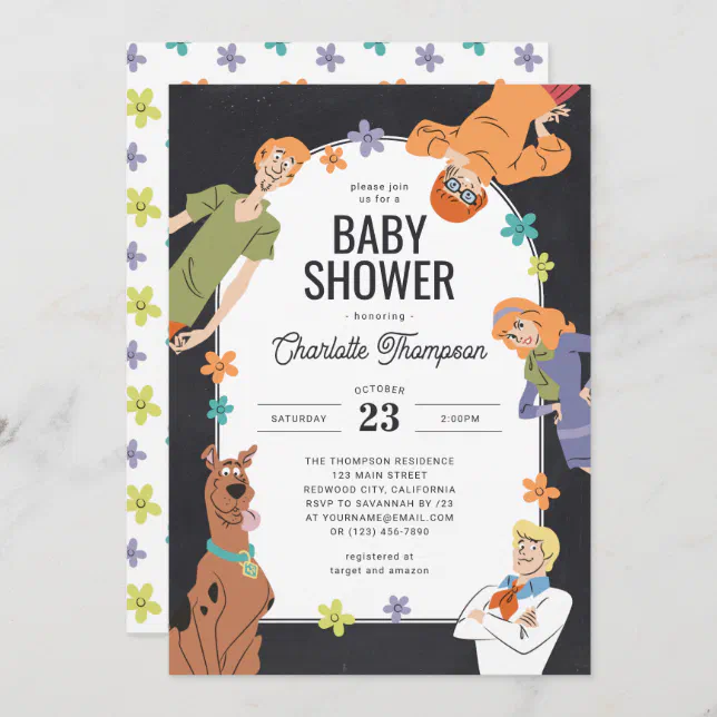 Scooby-Doo Characters | Groovy Baby Shower Invitation | Zazzle